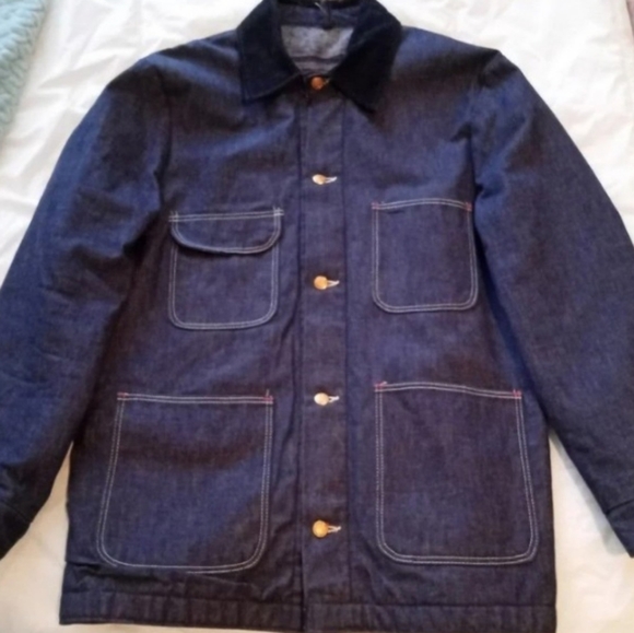 Wrangler | Jackets & Coats | Vintage Blue Bell Wrangler Blanketlined Denim Chore Jacketmens Size ...